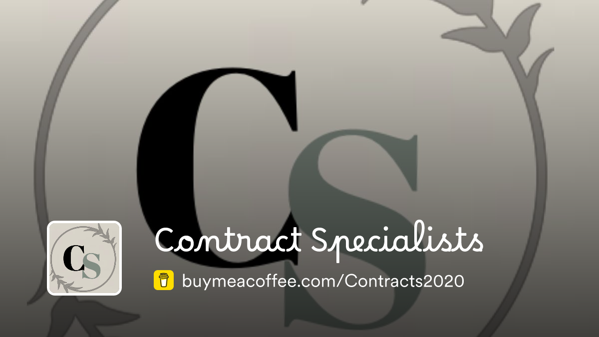 Contract Specialists - Buymeacoffee