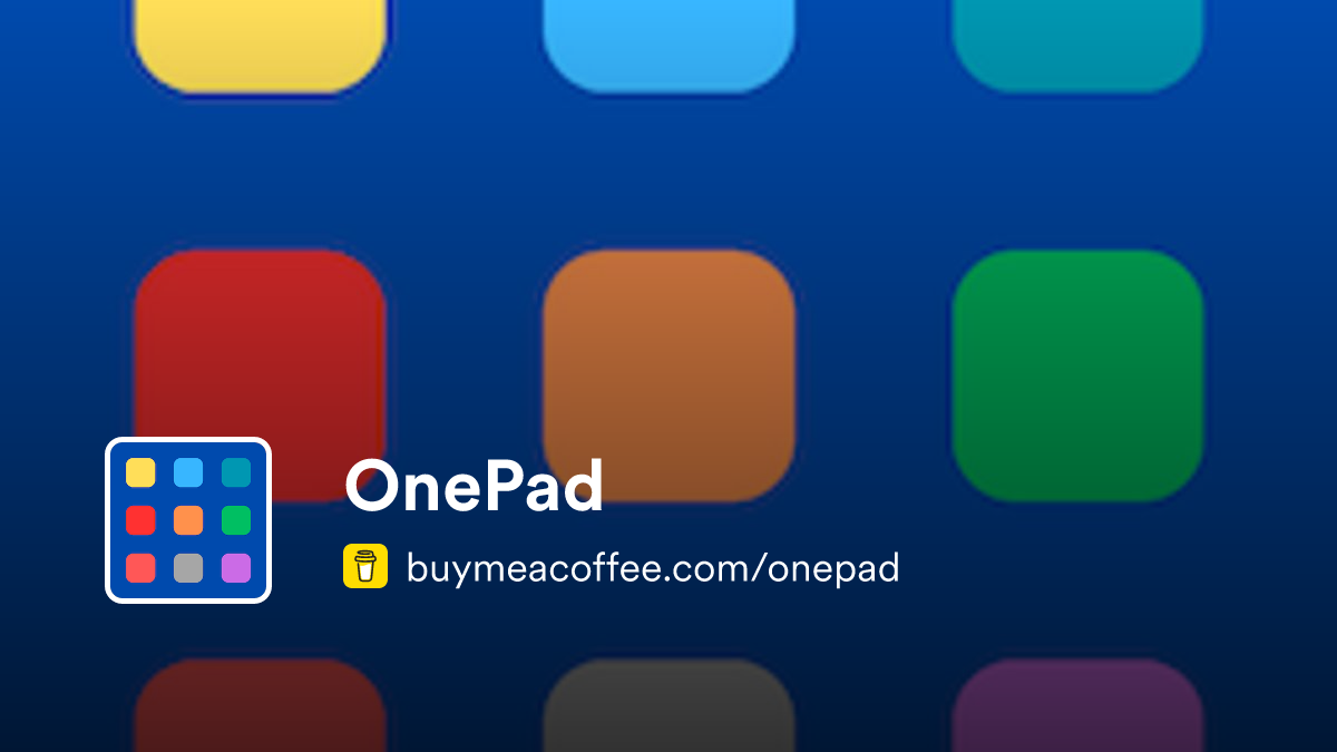 OnePad - Buymeacoffee