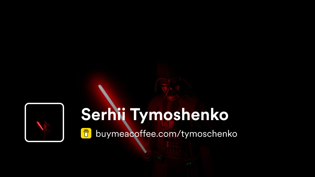 Serhii Tymoshenko - Buymeacoffee