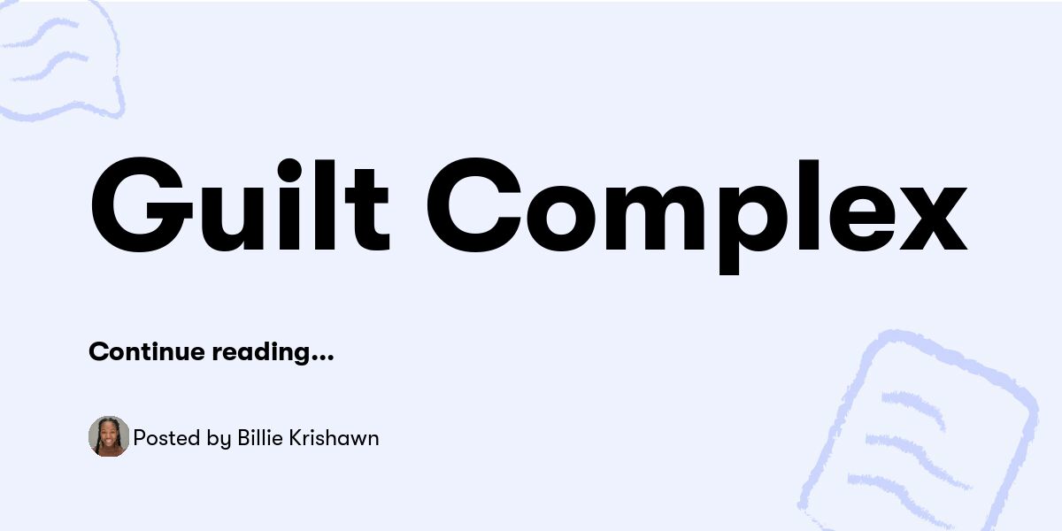 Guilt Complex — Billie Krishawn - Buymeacoffee