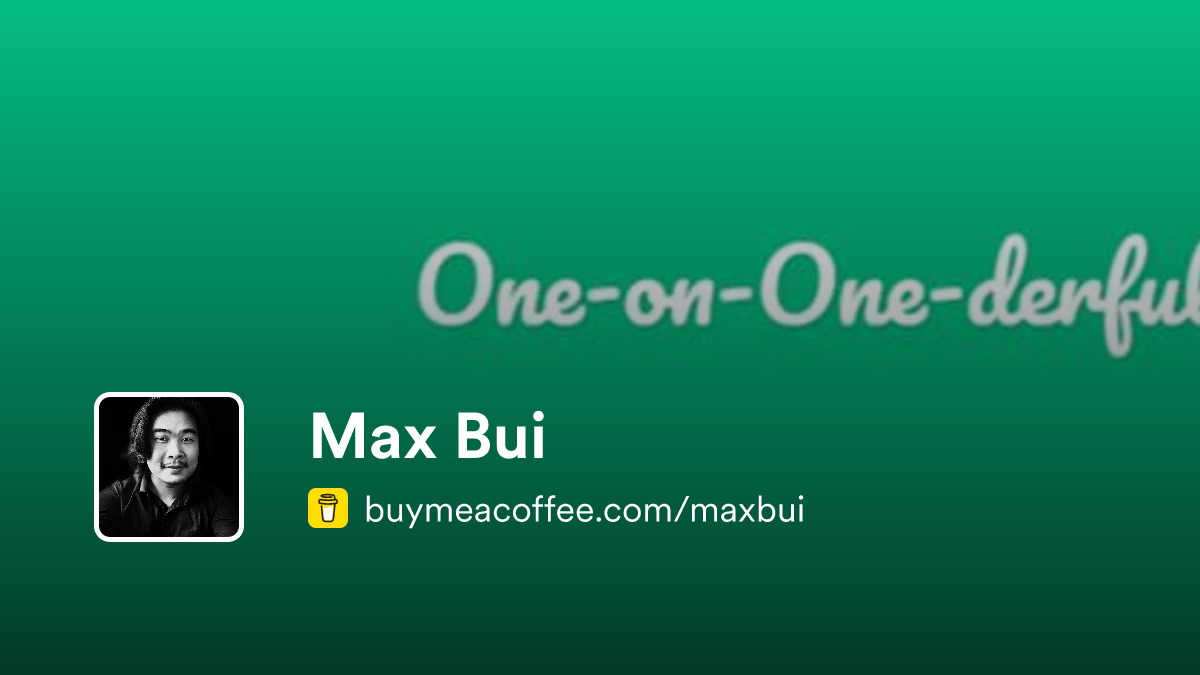 Max Bui - Buymeacoffee