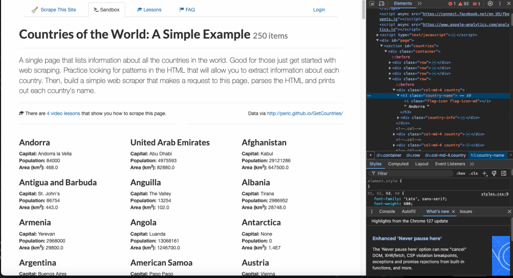 Python web scraping — elearningnica - Buymeacoffee