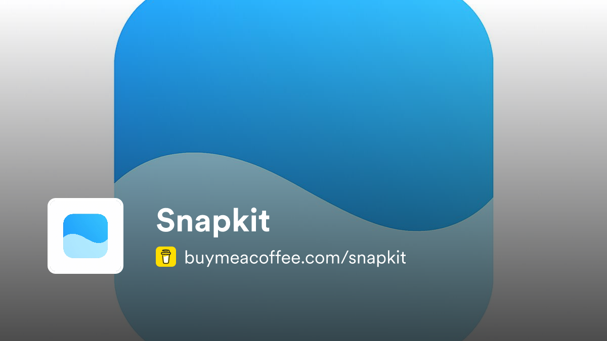 Snapkit is Snapkit Image(팀 이미지 협업 서비스), send money link generator(송금 링크 생성기) - Buymeacoffee