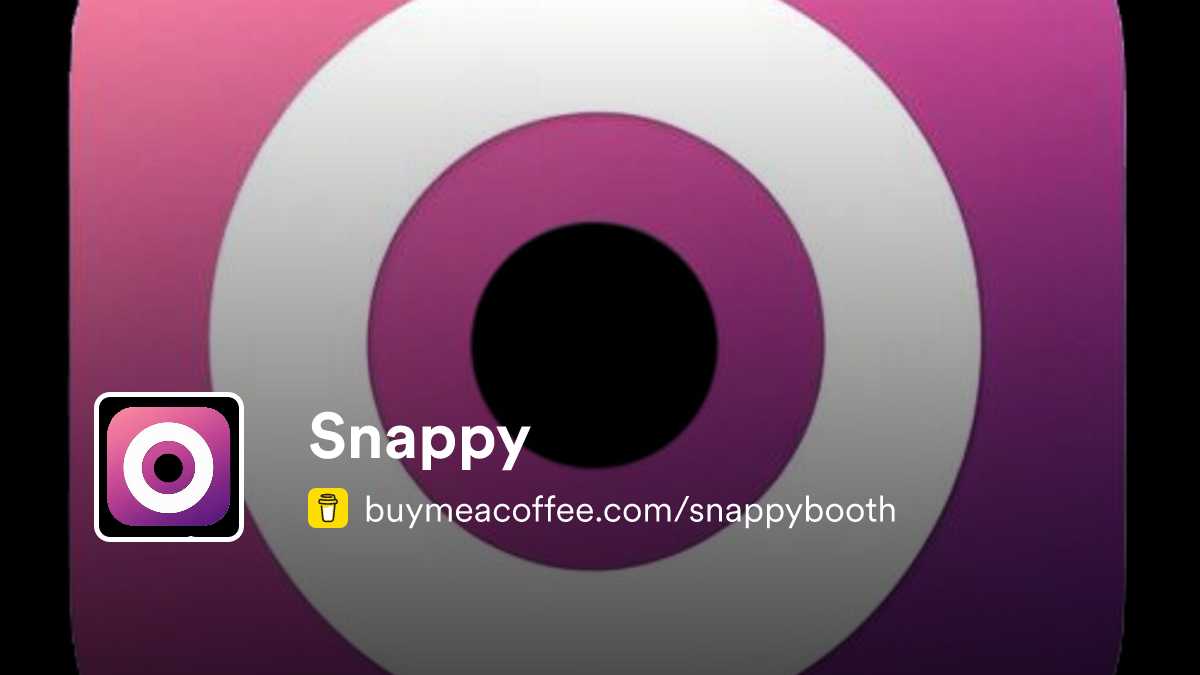 Snappy is a free, online photobooth app - Buymeacoffee