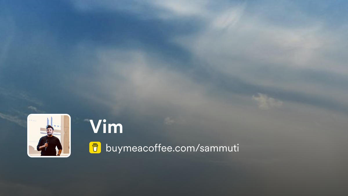 Vim - Buymeacoffee