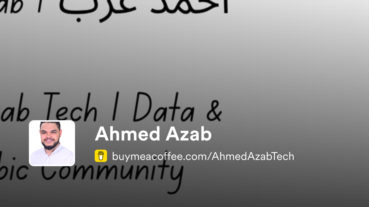 Ahmed Azab - Buymeacoffee