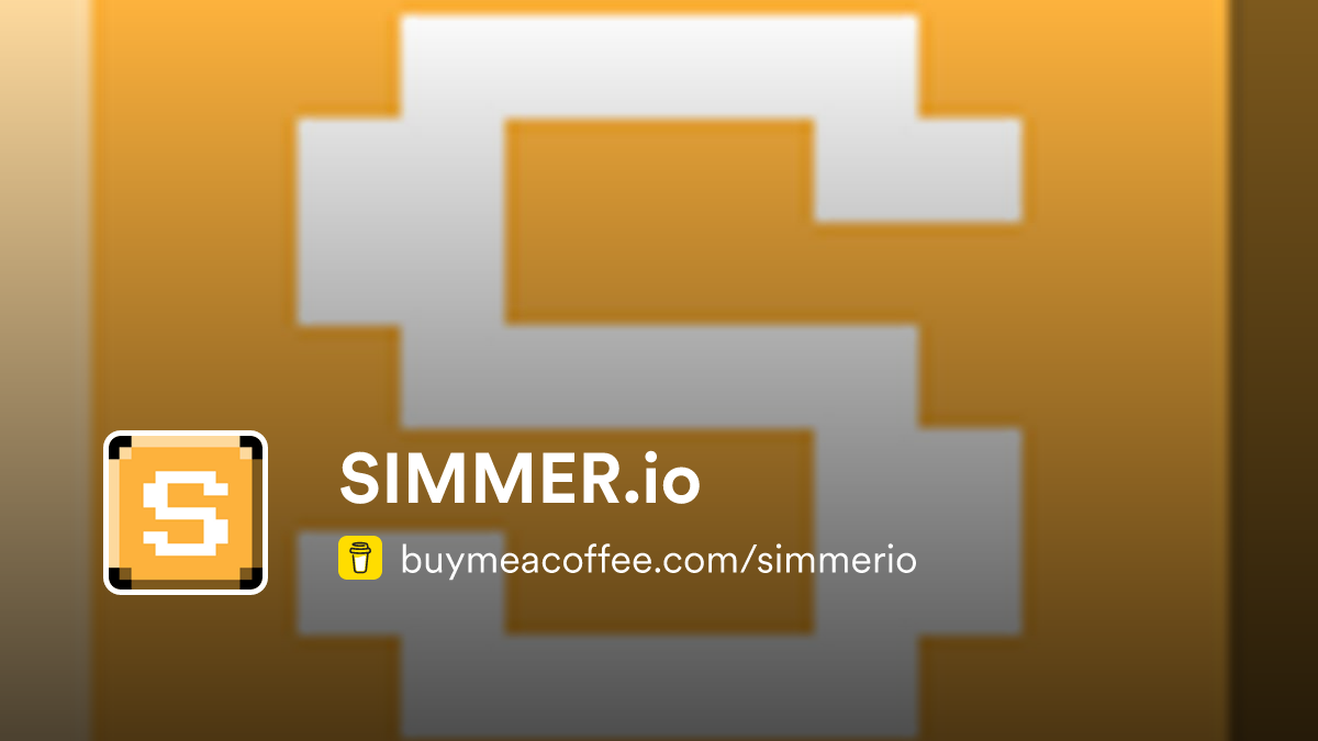 SIMMER.io - Buymeacoffee