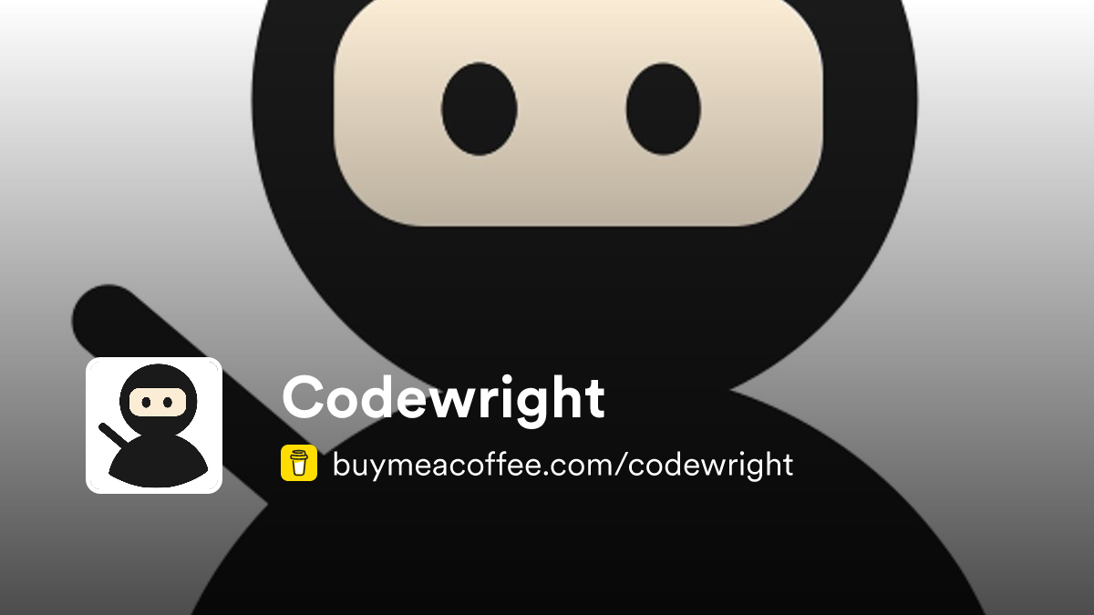 Codewright - Buymeacoffee