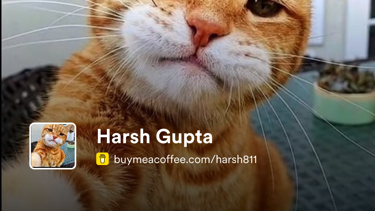 Harsh Gupta - Buymeacoffee
