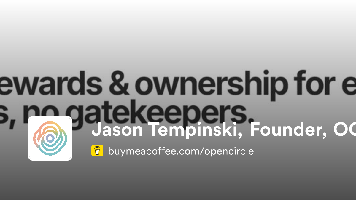 Jason Tempinski, Founder, OCL - Buymeacoffee