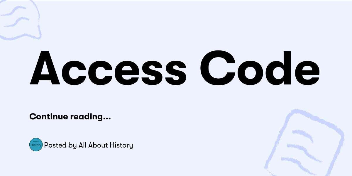 Access Code — All About History - Buymeacoffee
