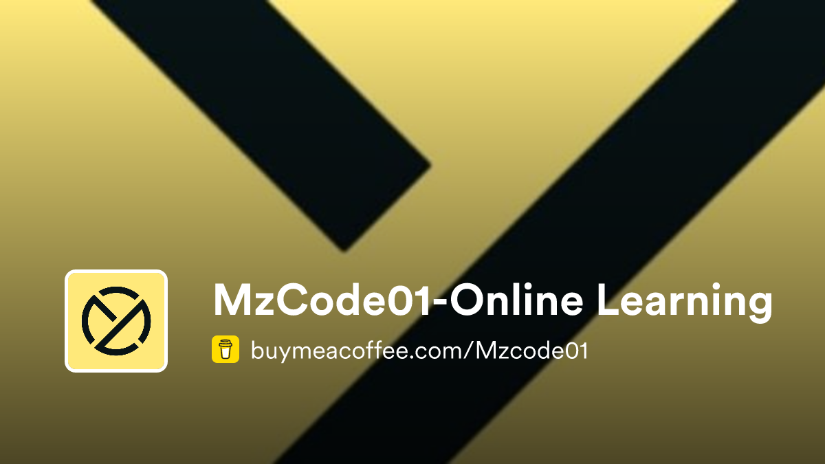 MzCode01-Online Learning's Shop | Buy Me a Coffee - Buymeacoffee