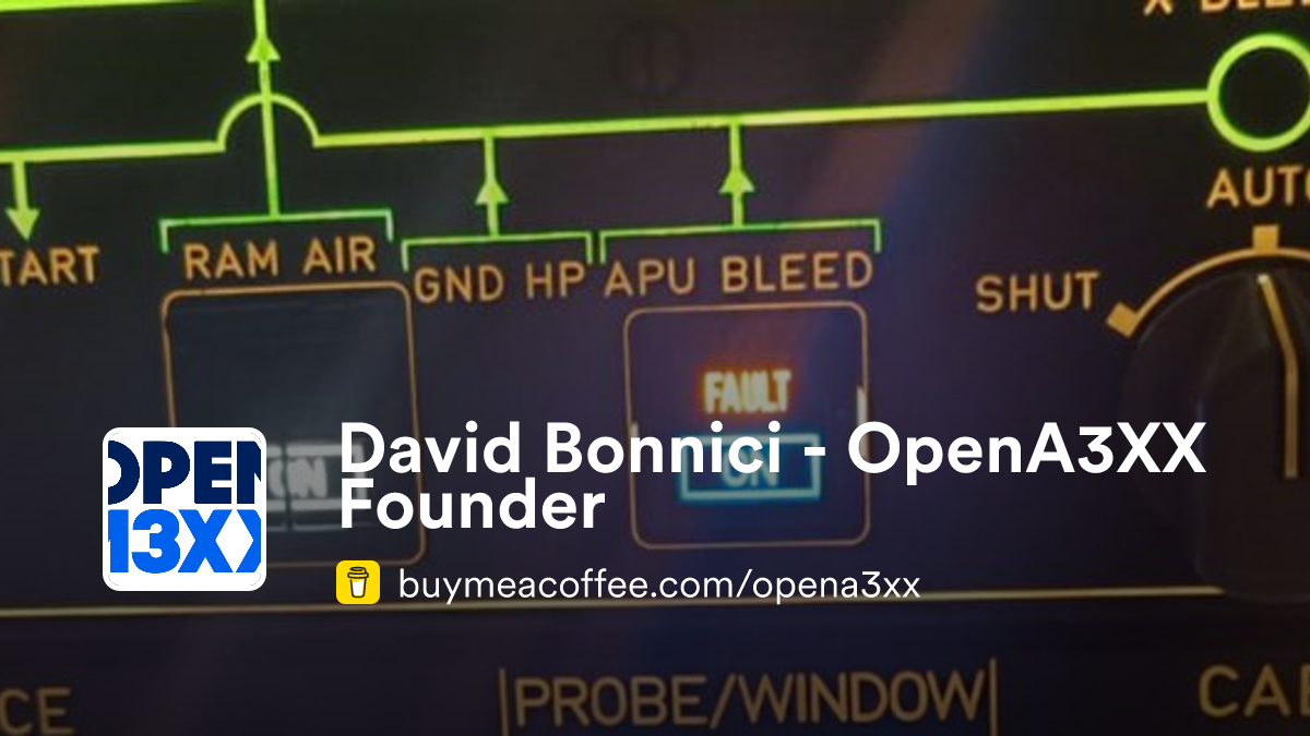 David Bonnici - OpenA3XX Founder is Airbus Home Cockpit - Buymeacoffee