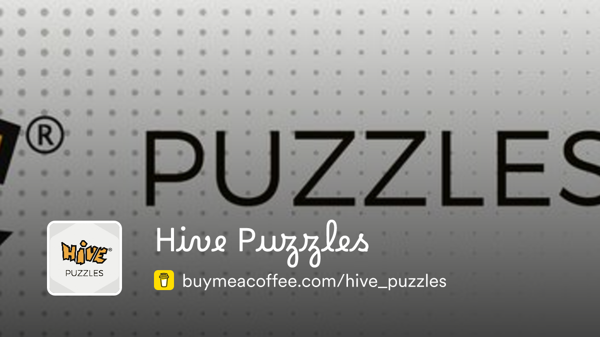 Hive Puzzles is creating the Hive Puzzles volumes - Buymeacoffee
