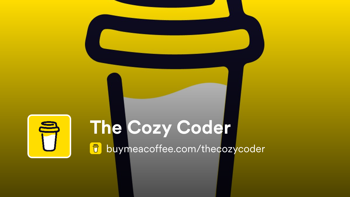 The Cozy Coder - Buymeacoffee
