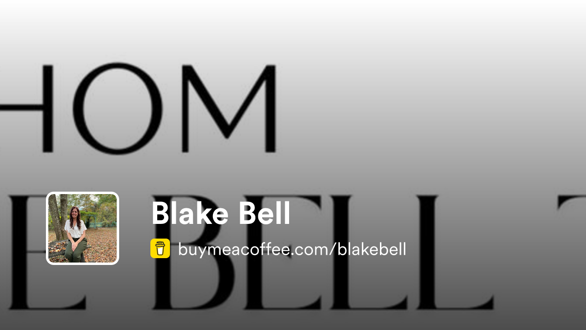Blake Bell - Buymeacoffee