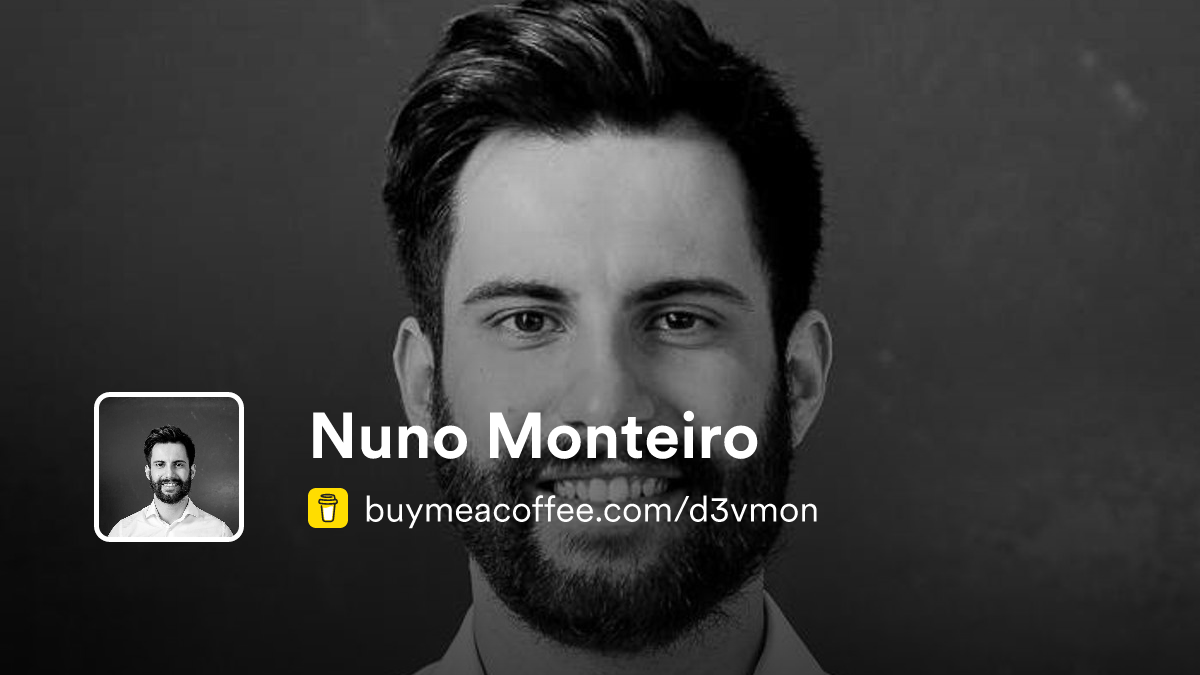 Nuno Monteiro is Android apps developer - Buymeacoffee