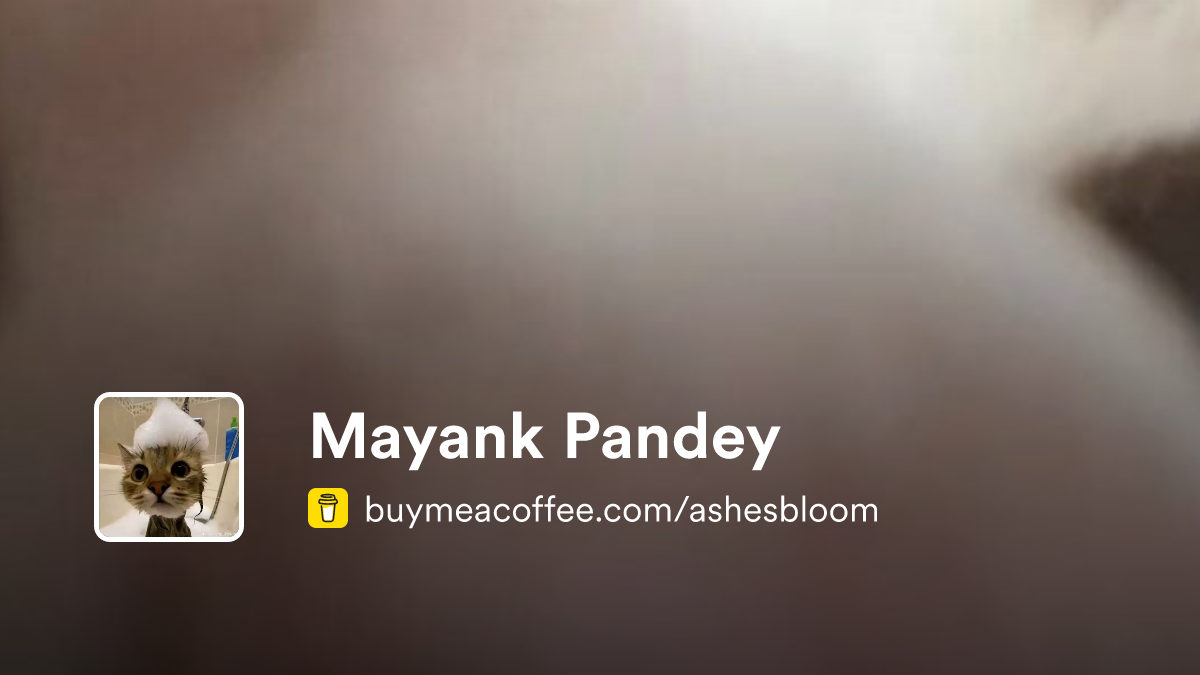 Mayank Pandey - Buymeacoffee