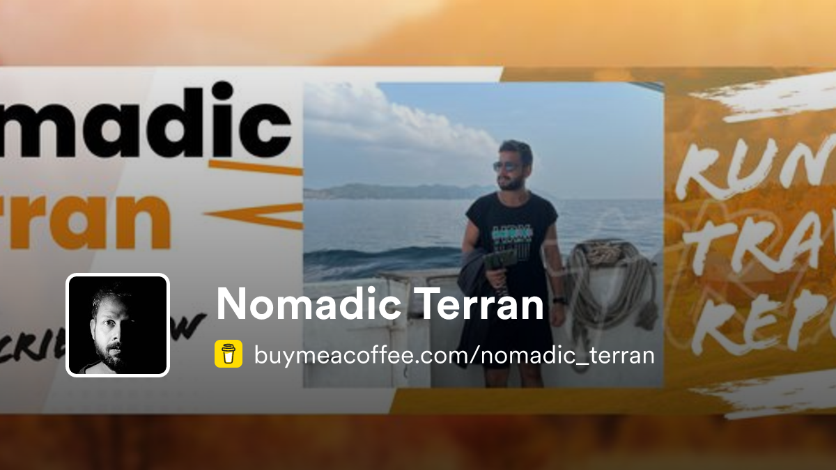 Nomadic Terran is Travel vlogs and fitness videos - Buymeacoffee