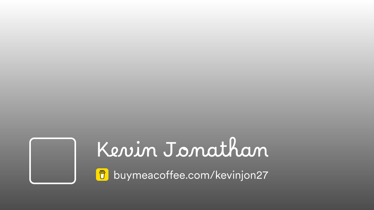 Kevin Jonathan - Buymeacoffee
