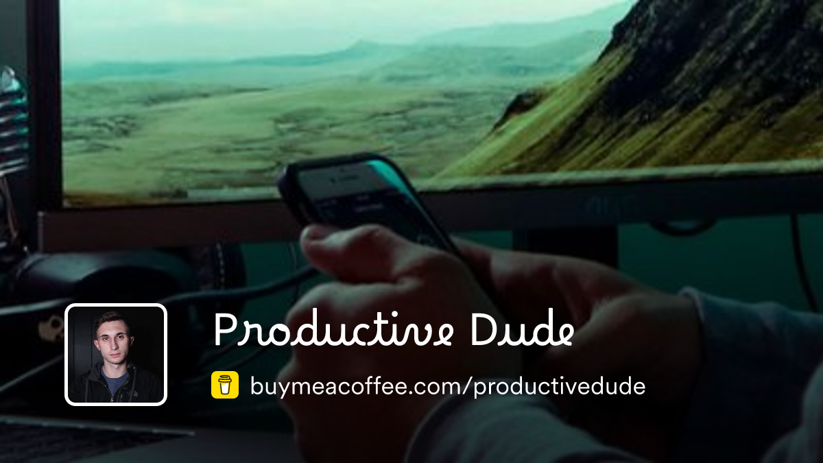 Productive Dude is a Teacher - Buymeacoffee