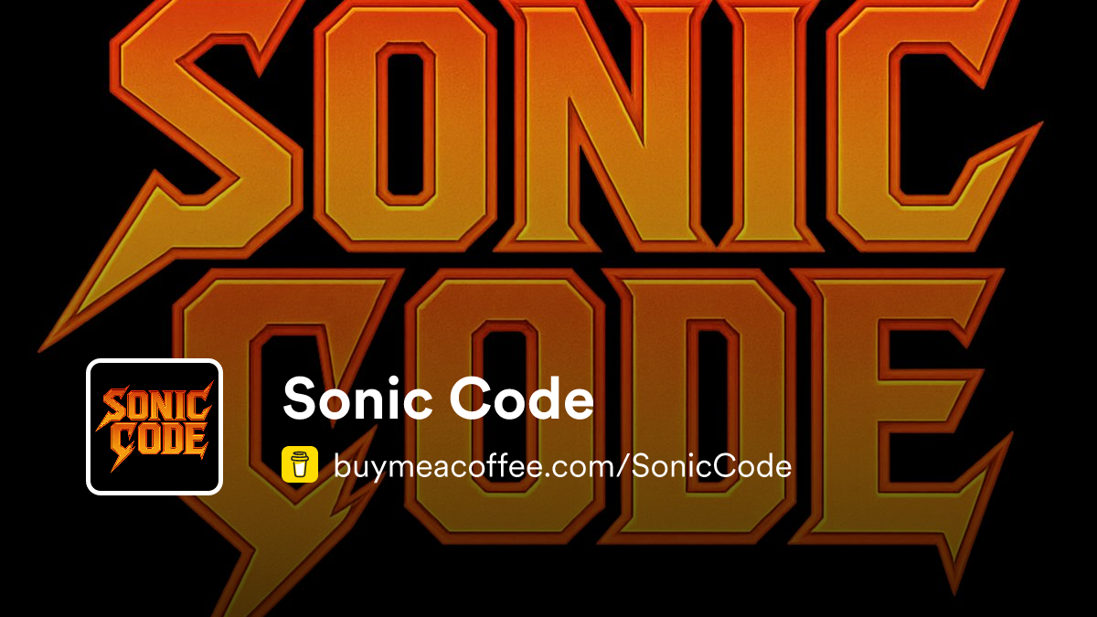 Sonic Code - Buymeacoffee