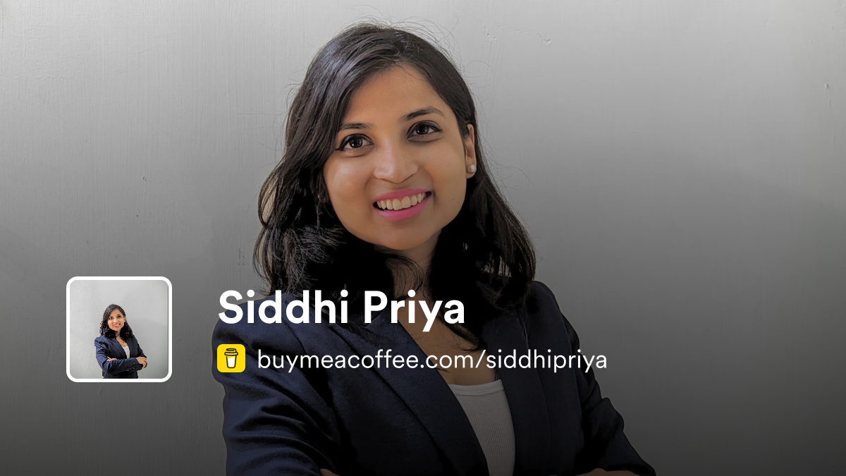 Siddhi Priya - Buymeacoffee