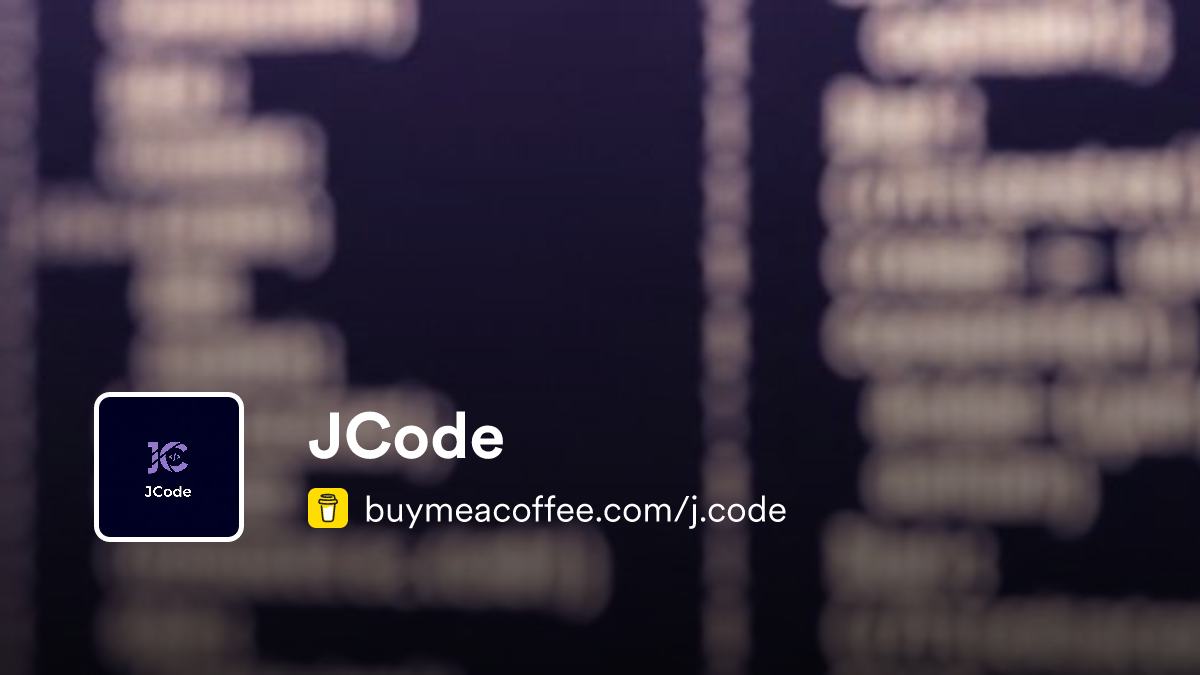 JCode is Animaciones y páginas web - Buymeacoffee