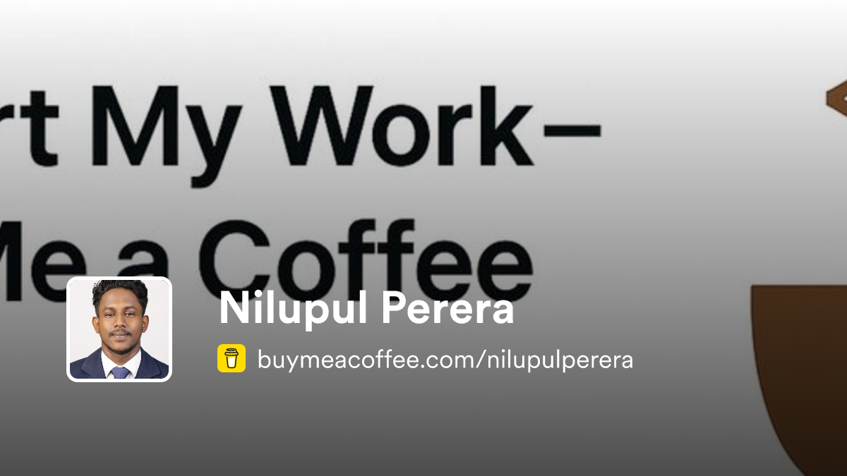 Nilupul Perera is shipping dev-first content that actually saves people time - Buymeacoffee