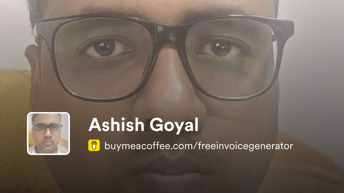 Ashish Goyal - Buymeacoffee