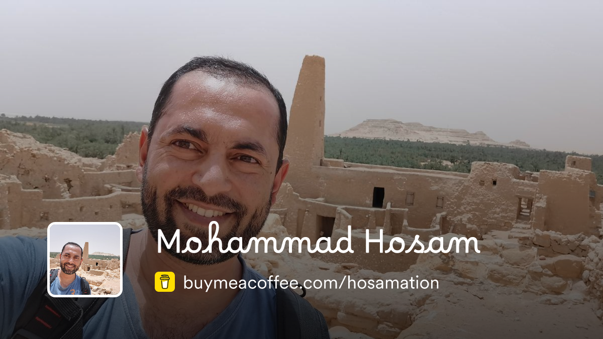 Mohammad Hosam is Programmer - Buymeacoffee