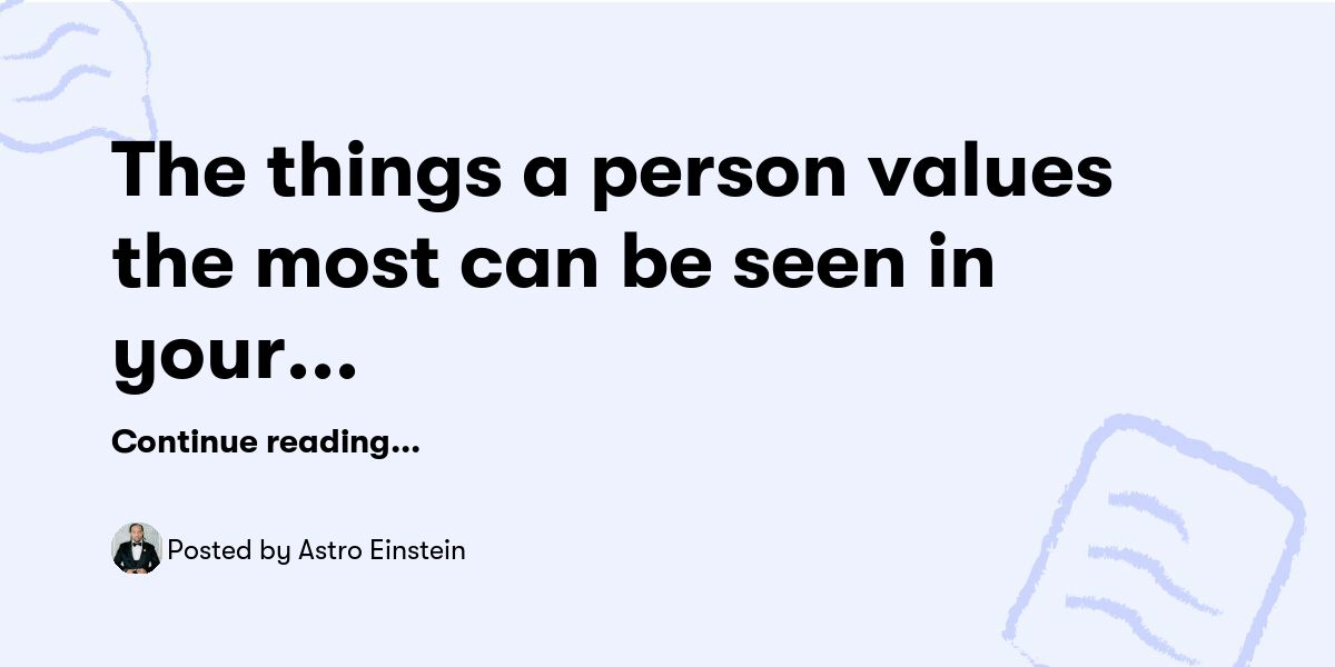 The things a person values the most can be seen in your chart. And it ...
