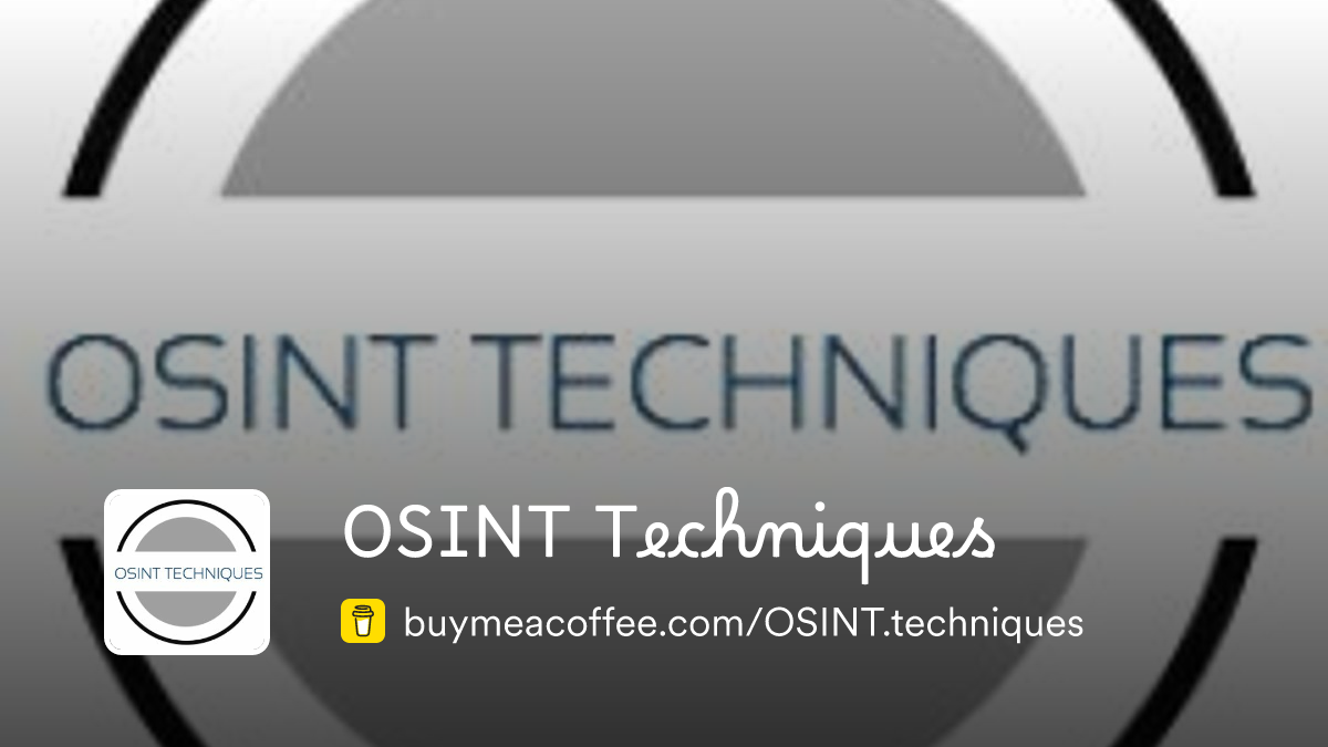 OSINT Techniques - Buymeacoffee