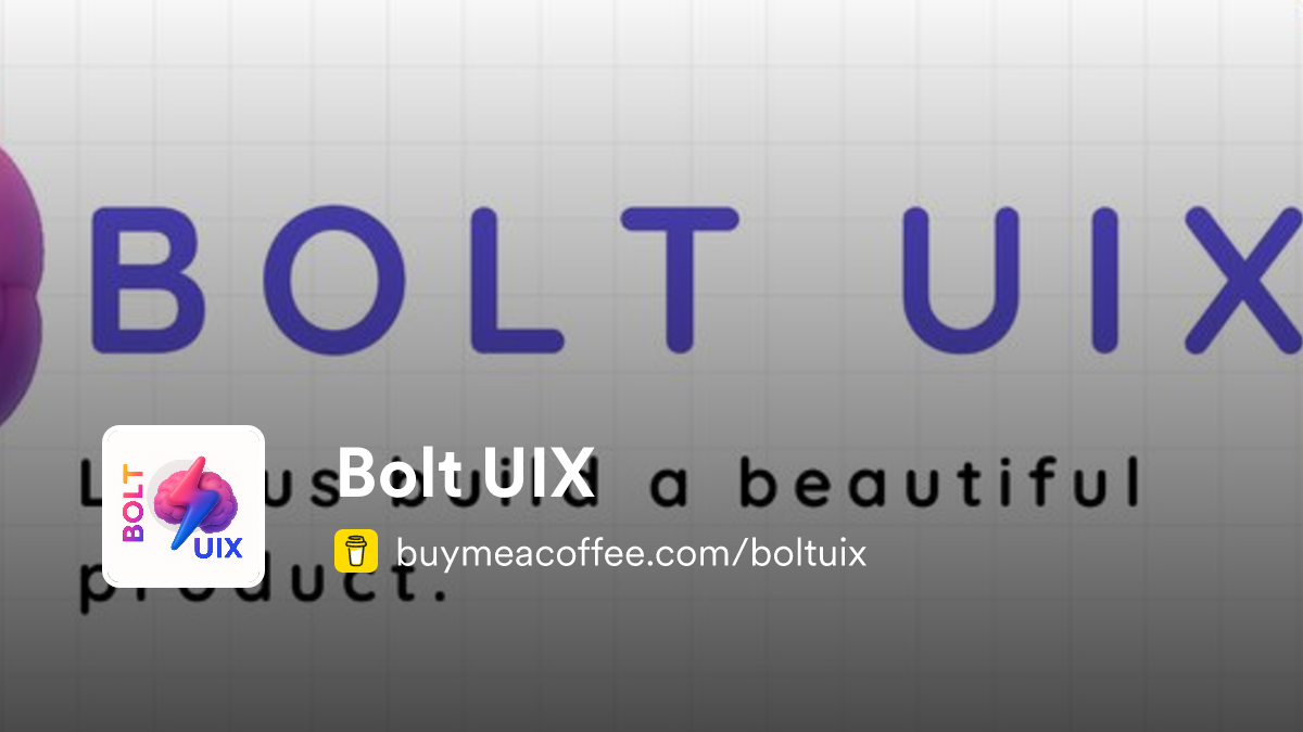 Bolt UIX - Buymeacoffee