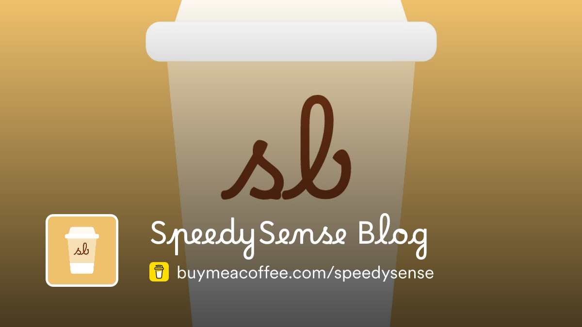 SpeedySense Blog - Buymeacoffee
