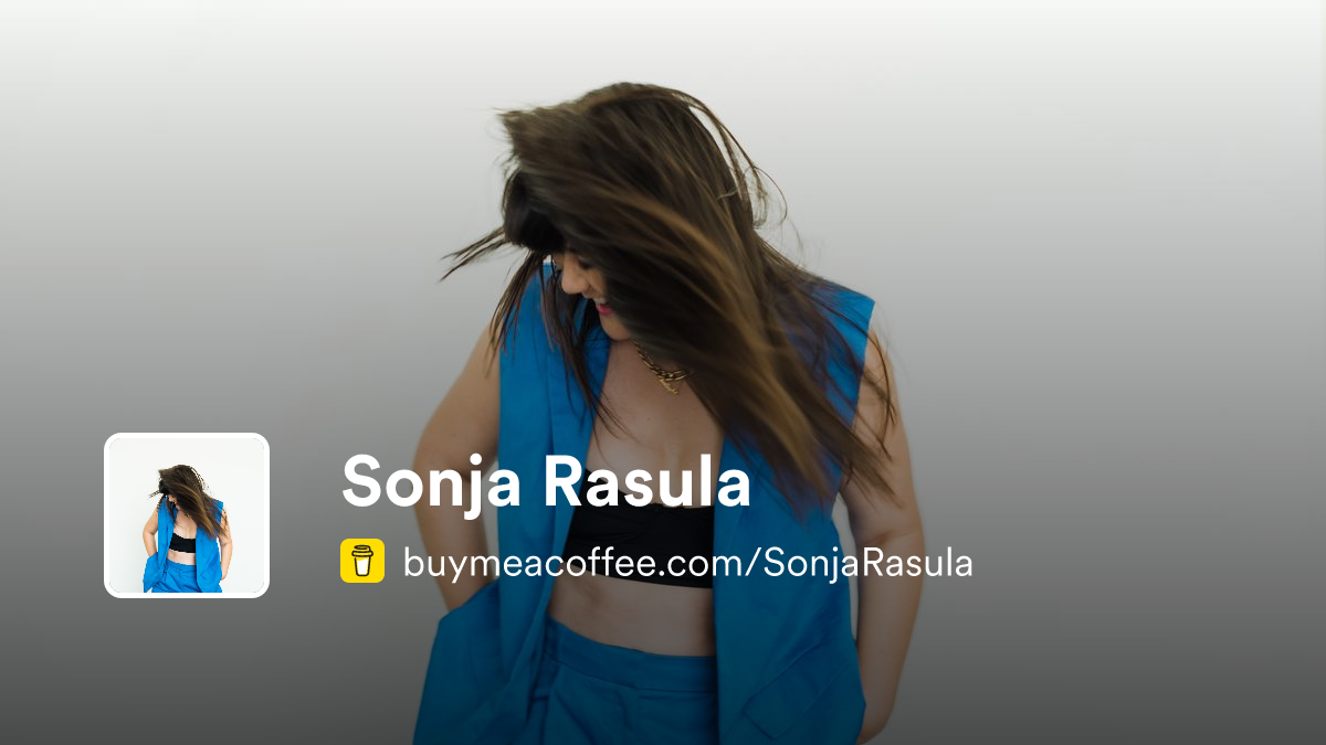 Sonja Rasula - Buymeacoffee