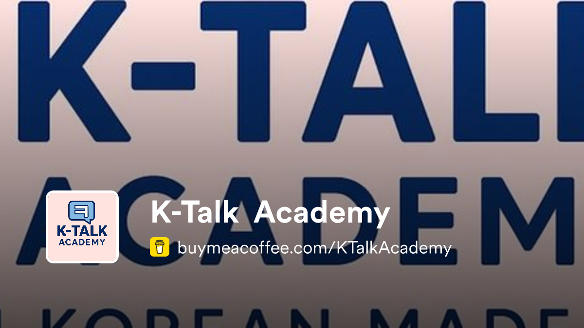 K-Talk Academy - Buymeacoffee