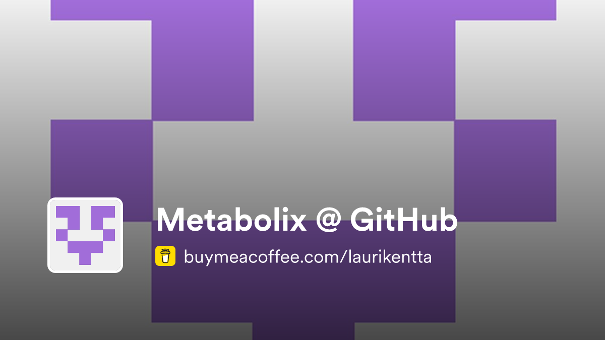 Metabolix @ GitHub - Buymeacoffee