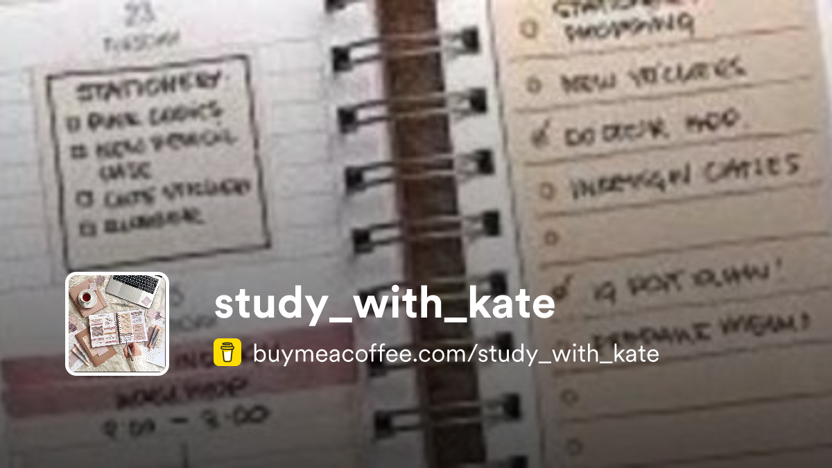 study_with_kate - Buymeacoffee