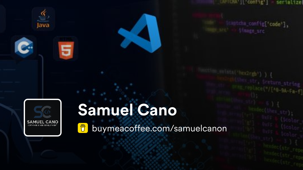 Samuel Cano - Buymeacoffee