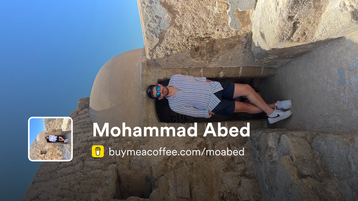 Mohammad Abed is Bringing people together outdoors - Buymeacoffee