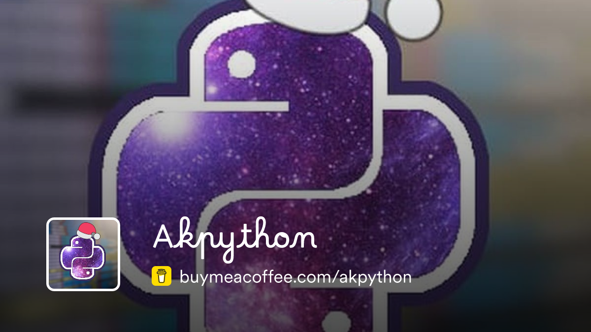 Akpython is Creating Python Tutorials - Buymeacoffee