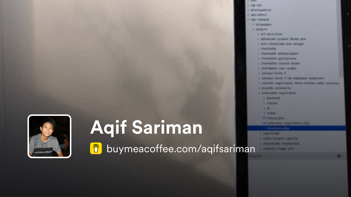 Aqif Sariman - Buymeacoffee