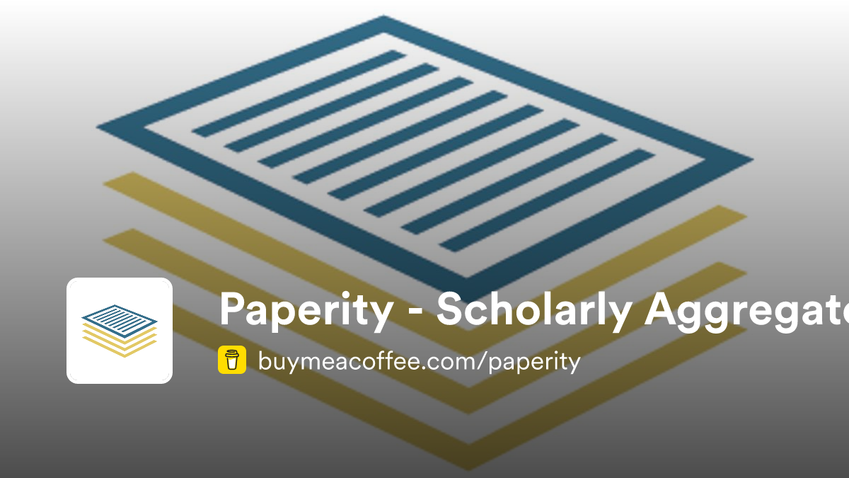 Paperity - Scholarly Aggregator - Buymeacoffee