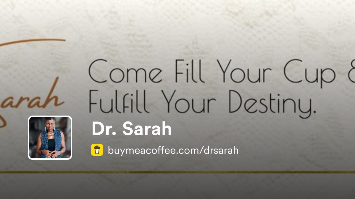 Dr. Sarah is Soulful Café Vibes - Buymeacoffee
