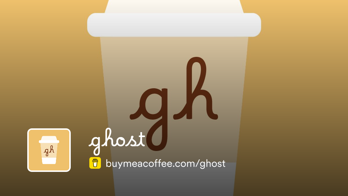 ghost - Buymeacoffee