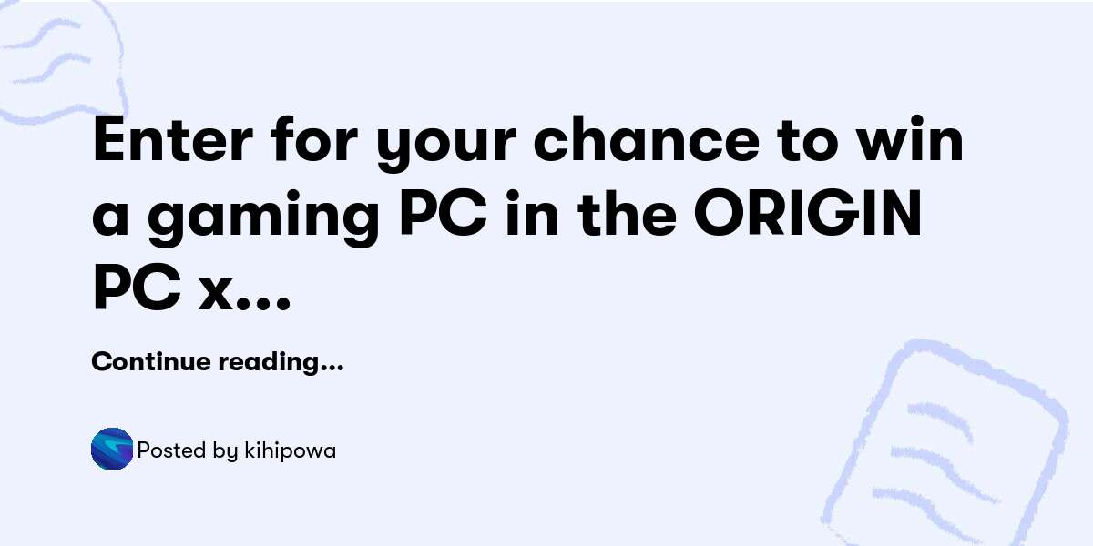 Enter for your chance to win a gaming PC in the ORIGIN PC x Towelliee Dragonflight Giveawa ...
