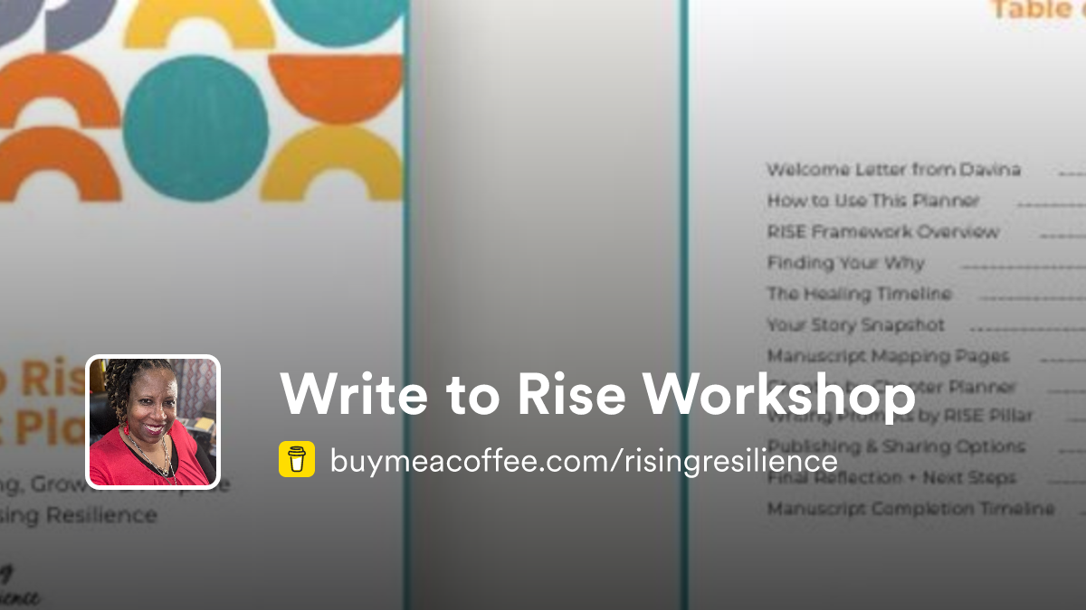 Write to Rise Workshop is Writing Workshops - Buymeacoffee