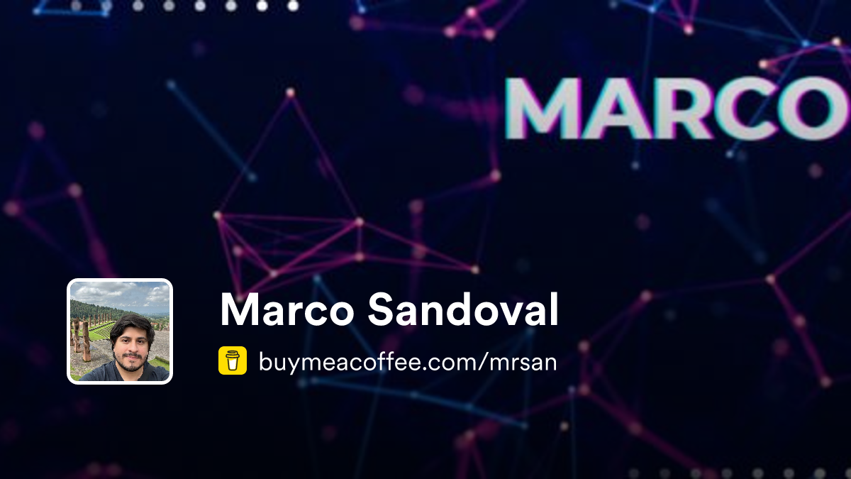 Marco Sandoval - Buymeacoffee