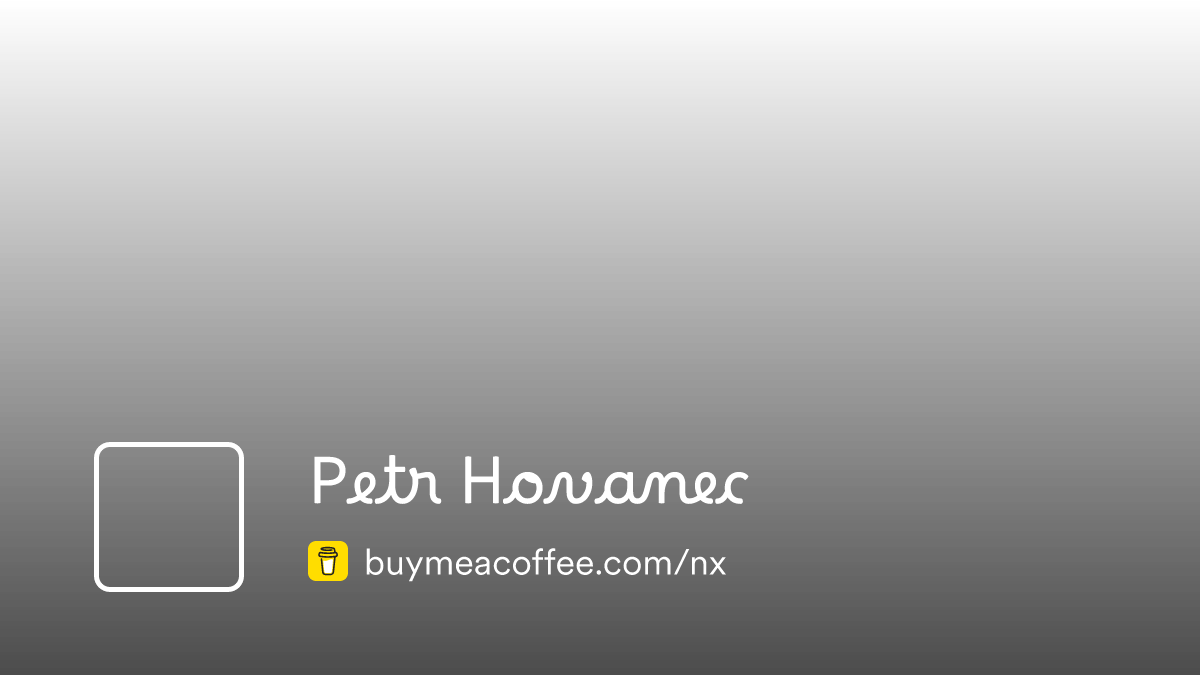 Petr Hovanec - Buymeacoffee